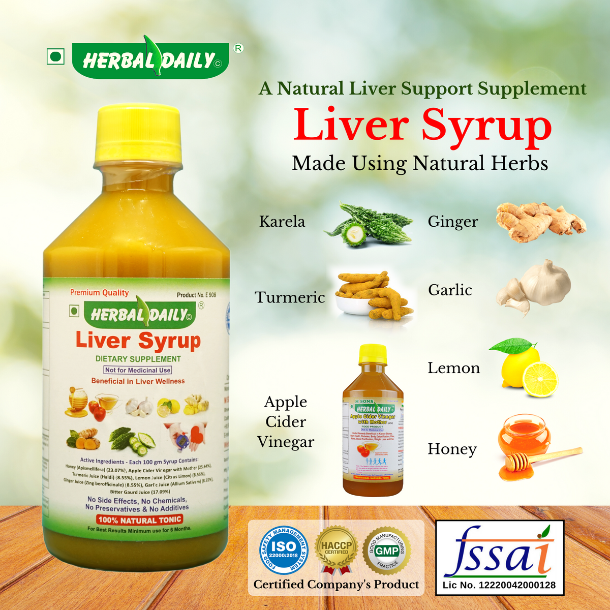Liver Syrup Supports liver cleanse & Body Detox, Strengthens the Liver