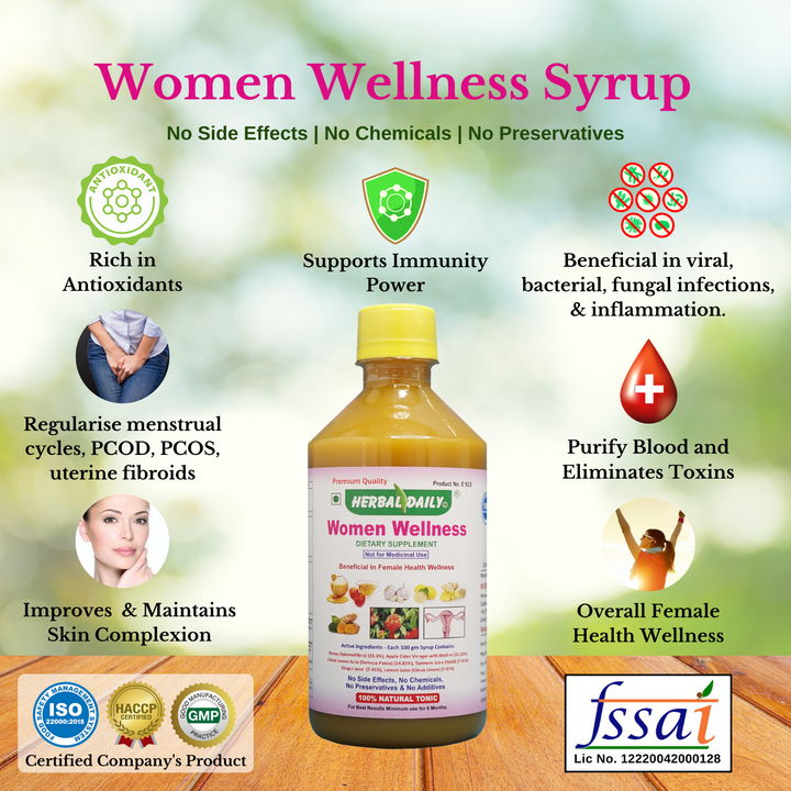 Women Wellness Syrup | Natural Dietary Supplement Beneficial in Women